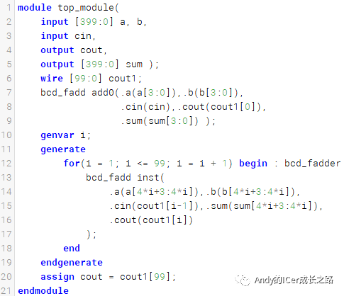 Verilog专题（四）组合逻辑中的for循环与generate-for_Andy_ICer的博客-CSDN博客_组合逻辑循环