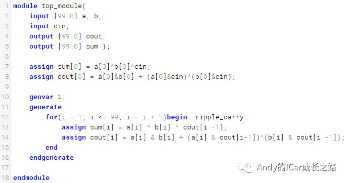 Verilog专题（四）组合逻辑中的for循环与generate-for_Andy_ICer的博客-CSDN博客_组合逻辑循环