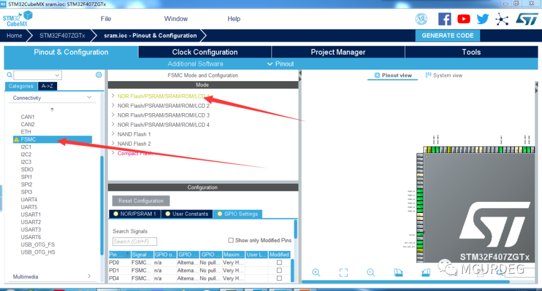 CubeMX系列教程——23 外部SRAM_mcu变量指定存sram-CSDN博客