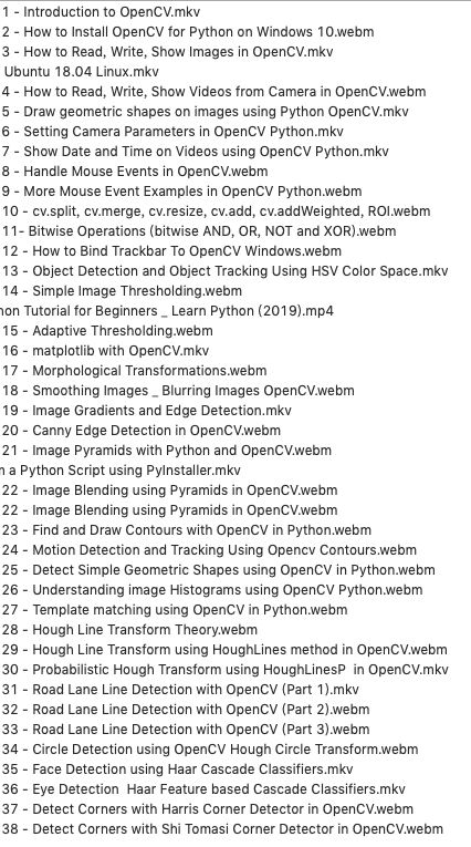 Youtube上最火的opencv Python入门视频教程 Csdn博客 