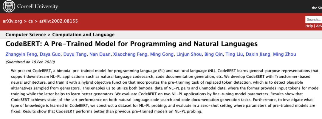 新预训练模型CodeBERT出世，编程语言和自然语言都不在话下，哈工大、中山大学、MSRA出品...-CSDN博客