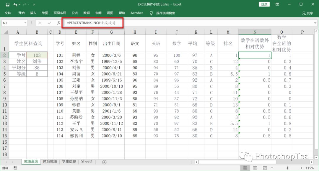 Excel：rank排名类函数 Csdn博客