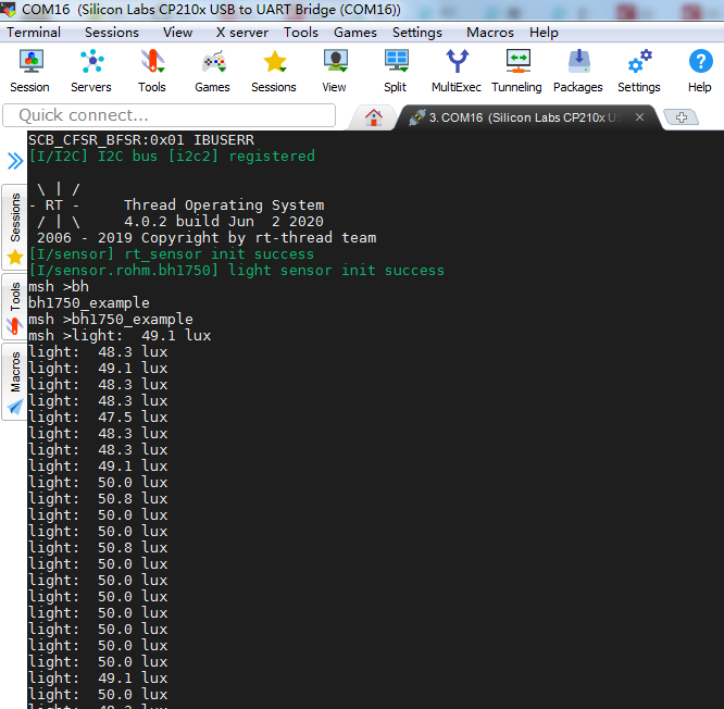 RT-Thread | BH1750软件包的使用_rt如何添加bh1750-CSDN博客