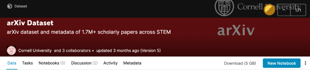【论文相关】1.1 T 的 arXiv 数据集：170 万篇论文，可以看到下辈子-CSDN博客