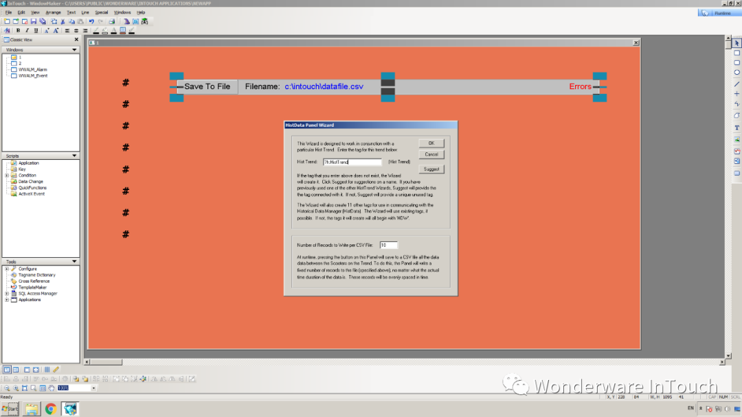 Intouch制作报表和导出Excel（手把手敲代码）_intouch数据导出csv文件-CSDN博客
