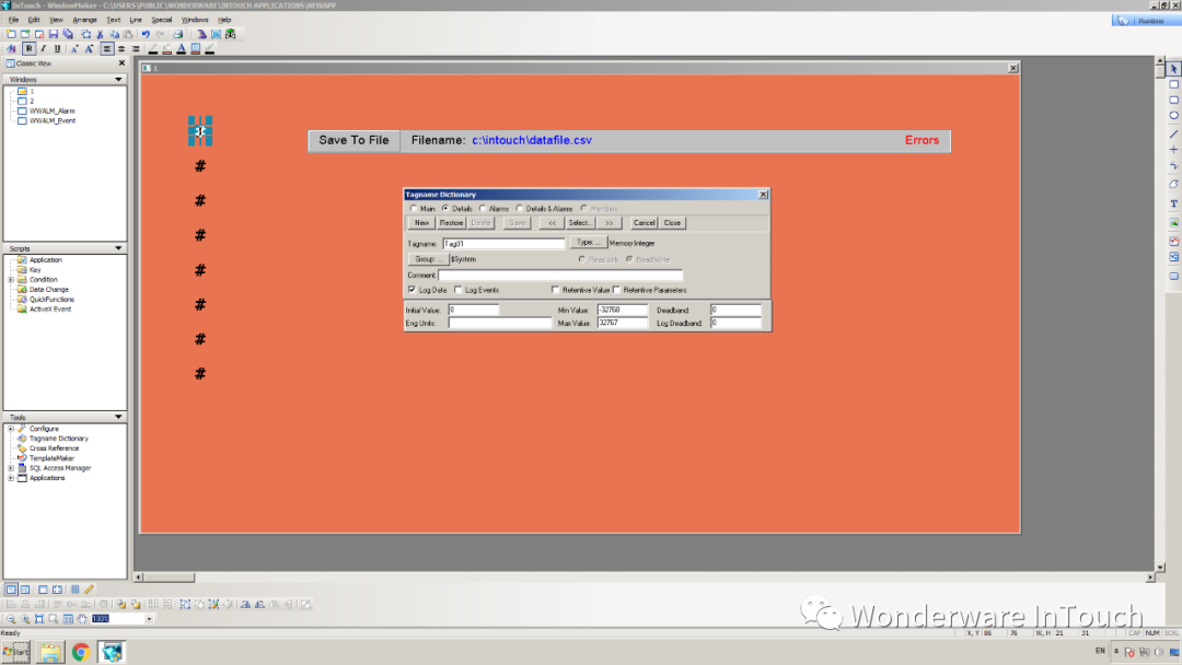Intouch制作报表和导出Excel（手把手敲代码）_intouch数据导出csv文件-CSDN博客
