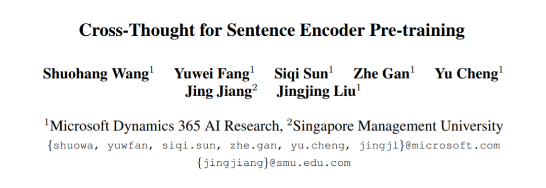 【EMNLP2020】Cross-Thought句子表示预训练-CSDN博客