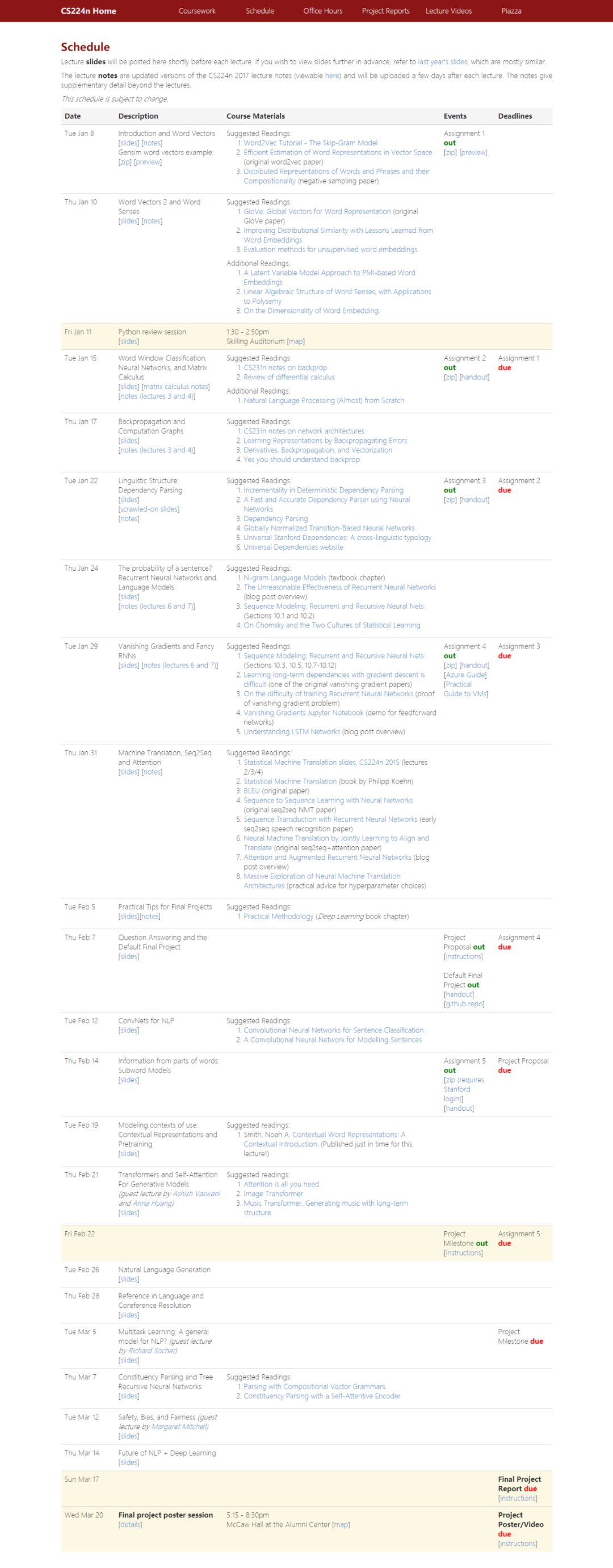 撒花！斯坦福 CS224N(2019) 完整资源发布，供免费下载！-CSDN博客