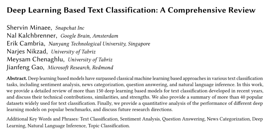 【NLP】相当全面：各种深度学习模型在文本分类任务上的应用-CSDN博客