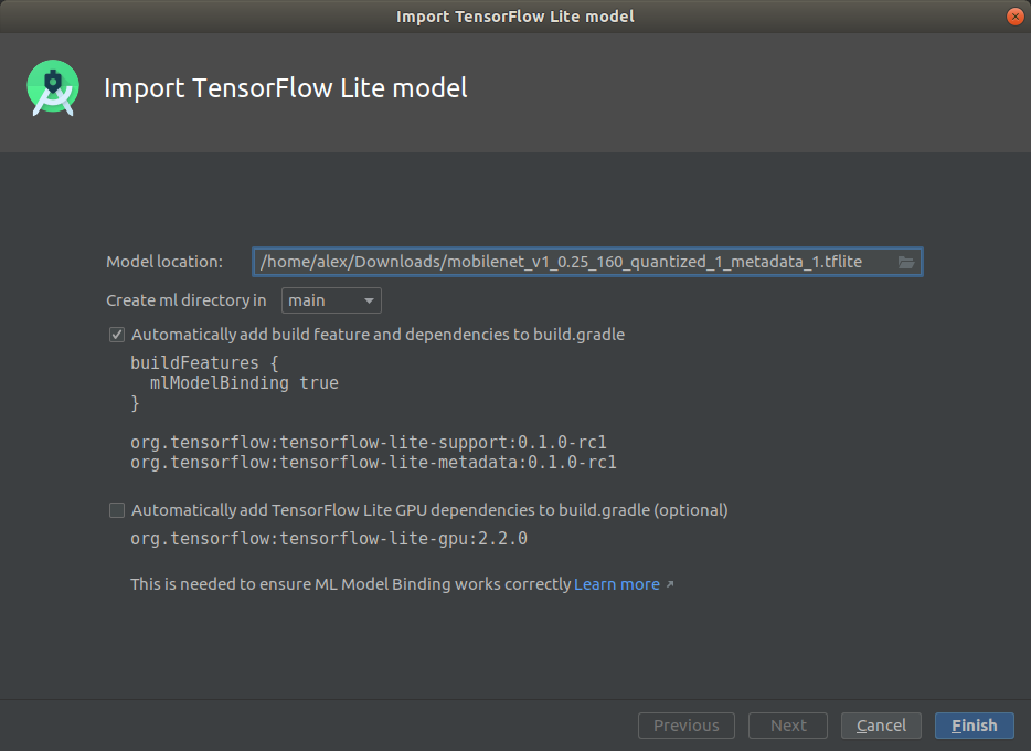 Android Studio新特性：使用TFLite模型更简单-CSDN博客