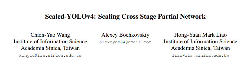 YOLOV4 和 Scaled YOLOv4 发展史、论文、各个版本代码资源分享合集 ！！！_yolov4有哪些版本-CSDN博客