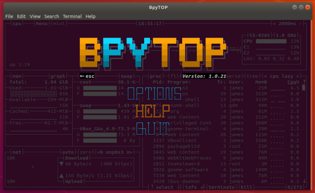 Bpytop：一款 Python 版终端资源监控器！-CSDN博客