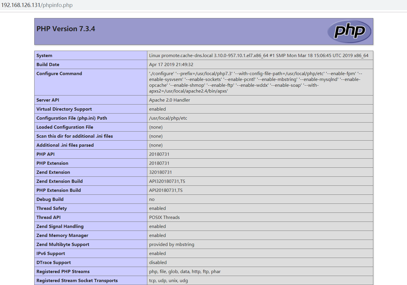 CentOS 7 源代码安装 Apache2.4 和 PHP7.3_centos7 yum安装apache2.4和php7.3-CSDN博客