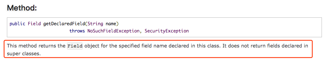 getDeclaredField()方法与NoSuchFieldException异常_getdeclaredfield no such field-CSDN博客