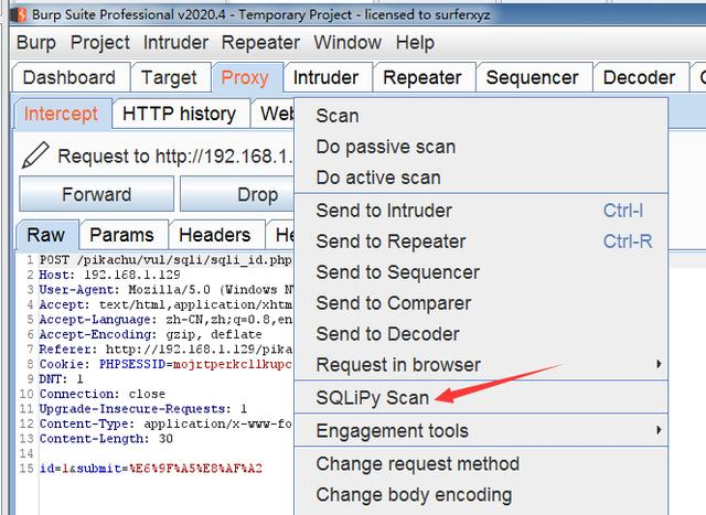 Burpsuite系列 -- SQLiPy插件使用_burpsuite sqlipy-CSDN博客