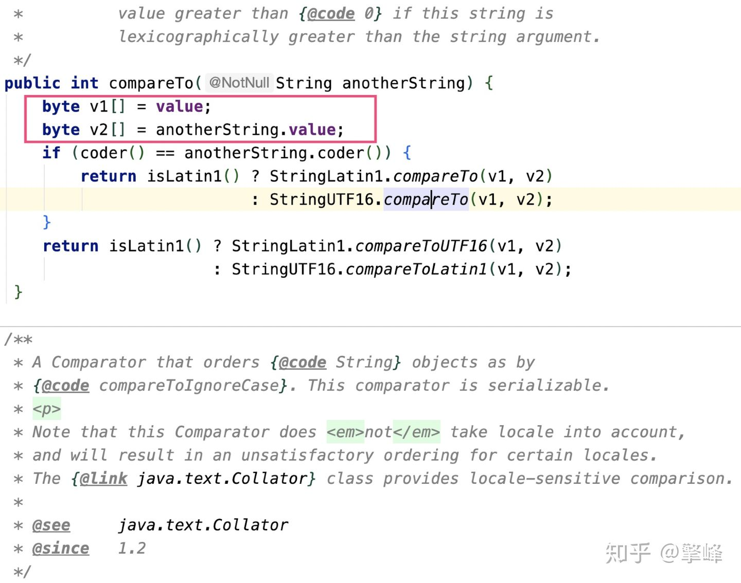 Java中compareto源码解析（string类型） Java字符串compareto原理 Csdn博客