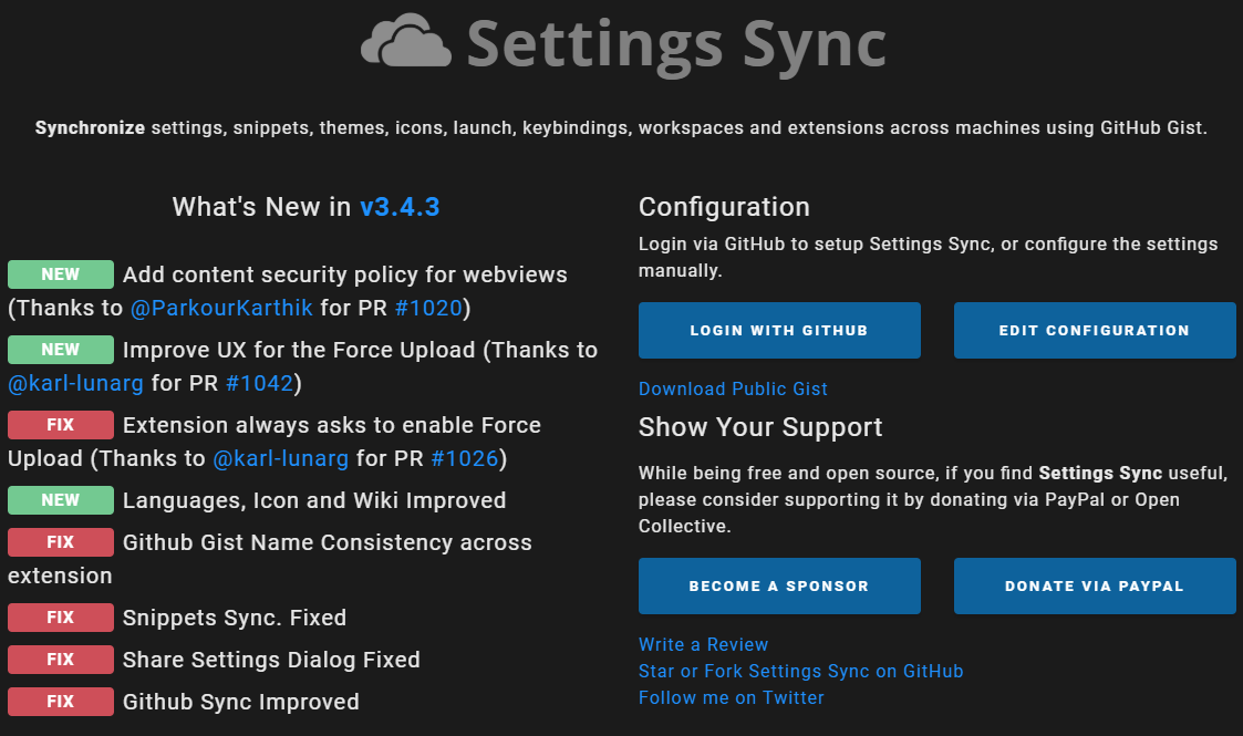 Vscode设置同步插件 Setting Sync 2019配置教程vscode Setting Csdn博客 9080