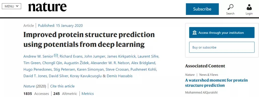 DeepMind开源AlphaFold，蛋白质预测模型登上《Nature》_预测模型开源-CSDN博客